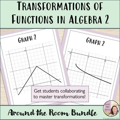 Algebra 2 Transformations Of Functions Around The Room Activities Bundle