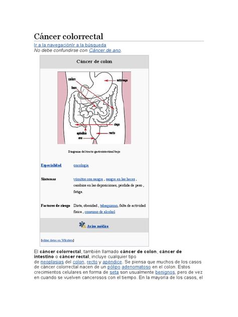 Cáncer Colorrectal | PDF | Cáncer colonrectal | Cáncer