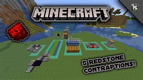️minecraft 5 Simple Useful Redstone Contraptions For Your Minecraft