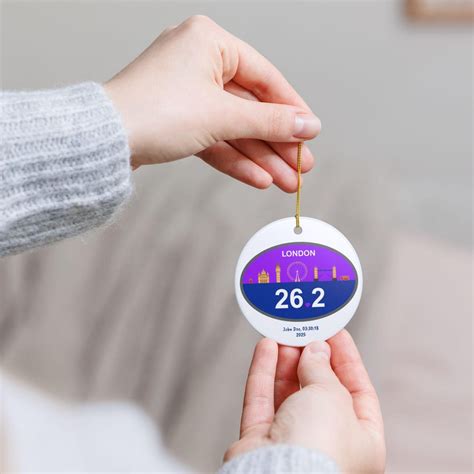 Personalized London 262 Marathon Ornament Ceramic Round Ornament Etsy