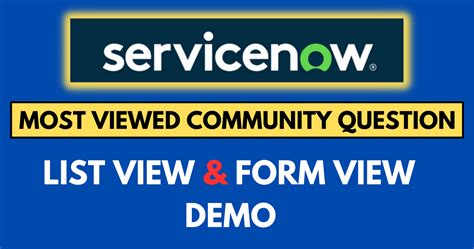 how to create a new list view and form view in servicenow servicenow