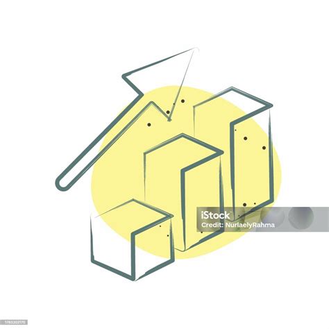 Icon Bar Chart Related To 3d Visualization Symbol Color Spot Style Simple Design Editable Simple