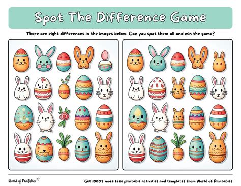 Easter Spot The Difference Games Spot The Difference Games Easter