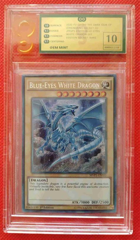 Blue Eyes White Dragon Mvp1 Ens55 1st Edition 2020 Only Graded Gem