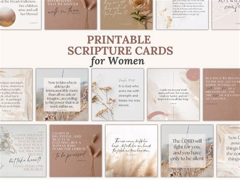 Printable Scripture Cards Digital Bible Verse Memory Cards Printable