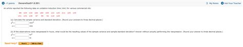 Solved 1 Points Devorestat9 1 E 051 My Notes Ask Your