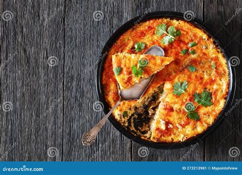 Cheesy Loaded Grits Casserole With Ground Beef Stock Image Image Of Homemade Rustic 273213981