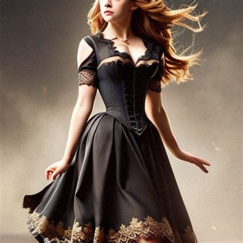 Hermione Granger Short Skirt And Stockings Free Ai Art Generator