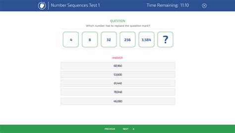 Number Sequences Practice Tests Assessment