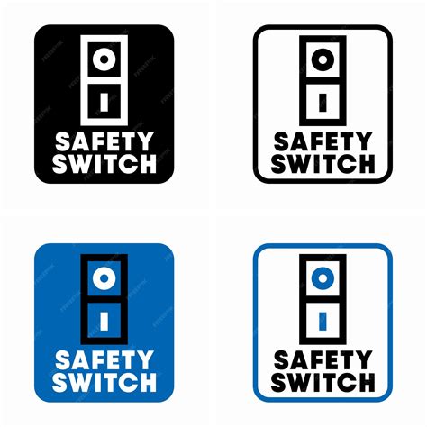 Premium Vector Safety Switch Vector Information Sign