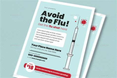Flu Shot Campaign Flyer Print Templates Graphicriver