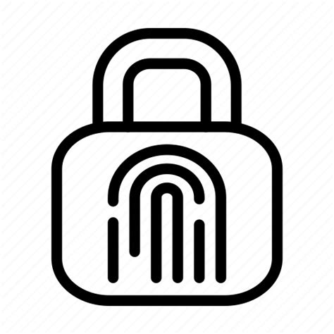 Fingerprint Lock Fingerprint Security Protection Biometric Icon