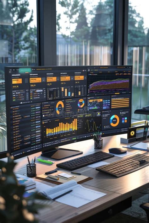 Real Time Analytics Interface Digital Marketing Specialist Adjusts Campaign Filters On Dual