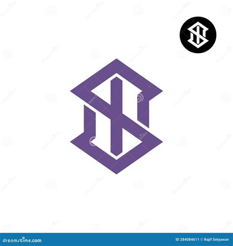 Masculine Letter Si Monogram Clothing Logo Design Stock Vector