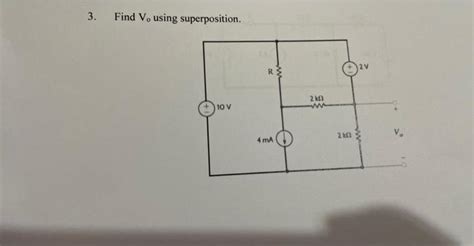 Solved 3 Find V0 Using Superposition