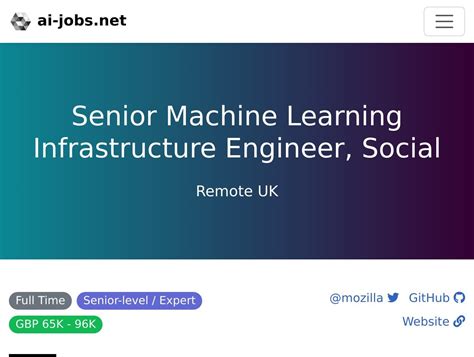 Hiring Senior Machine Learning Infrastructure Engineer Social