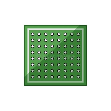 Trace Circuit Board Cartoon Vector Illustration Stock Vector