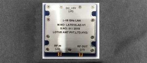 Low Noise Amplifier At Best Price In Hyderabad By Lotus Microwave Technologies Private Limited