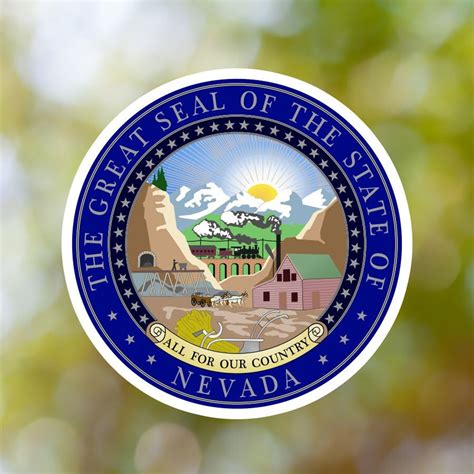 Nevada Sticker State Seal Made With Vinyl Decal For Book Laptop Car