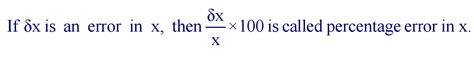 Errors And Approximation Formula Formula In Maths