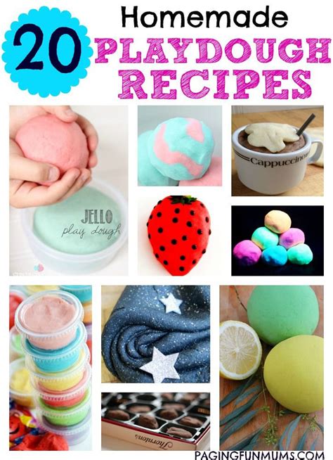 20 Awesome Homemade Playdough Recipes Playdough Recipe Homemade