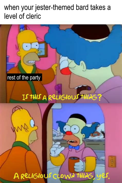 Overly Specific Multiclassing Themed Classic Simpsons Based Meme Anyone Rdndmemes