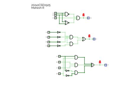 Circuitverse Exp 3 Combinational Circuits