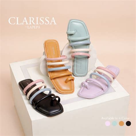 Jual Sendal Wanita Sendal Flat Clarissa Series Sendal Lapepa Sendal