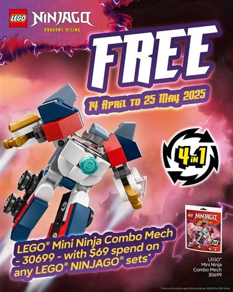Toys R Us Free Lego Mini Ninja Combo Mech Promo Spend 69 On Ninjago