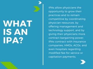 Ipas And Acos Complimentary Roles In Value Based Care Pdf