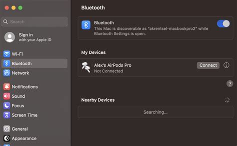 Macos How Can I Re Connect To A Previously Connected Bluetooth
