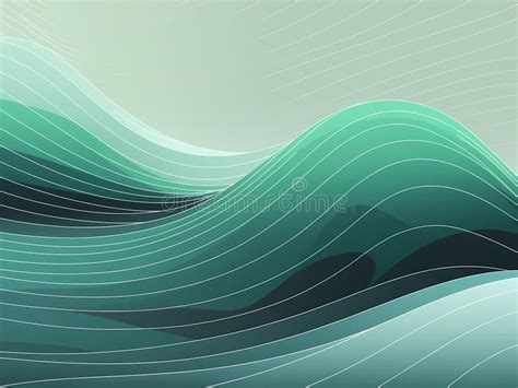 A Minimalist Abstract Ocean Wave Pattern With Smooth Flowing Lines