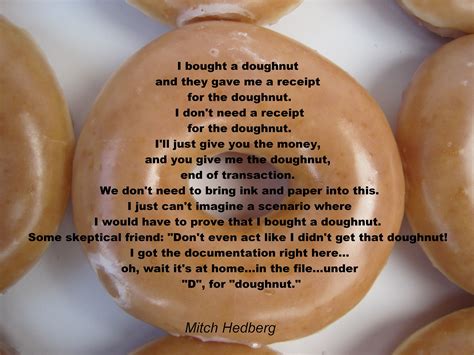 Mitch Hedberg Doughnut Receipt
