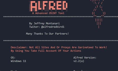 Alfred 社交媒体帐户osint工具 🔰雨苁ℒ🔰