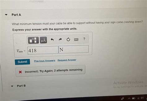 Solved Cable Hinge Good Eats 120 M Part A What Minimum