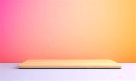 Premium Ai Image A Wooden Shelf On A Table