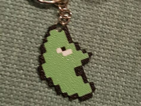 Pokemon Metapod Pixel Art Keychain Minimalist Art By Frankie 3d Print