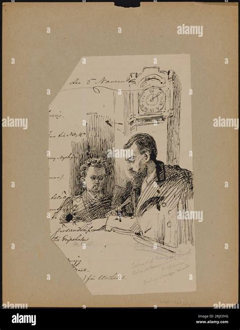 Portrait Of Hampus Huldt And Albert Theodor Gellerstedt At A Board Meeting At Nationalmuseum