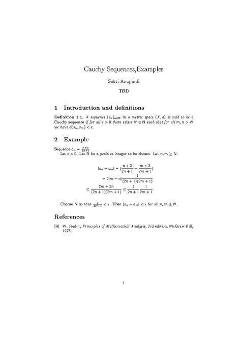 Cauchy Sequence V1 Asdfasfsa Cauchy Sequences Examples Sakti