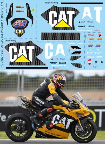 112 Decals Ducati Panigale V4 R Yellow Cat Miller Sbk 2022 Tb Decal