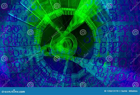 Technology Background Binary Code Stock Illustration Illustration Of