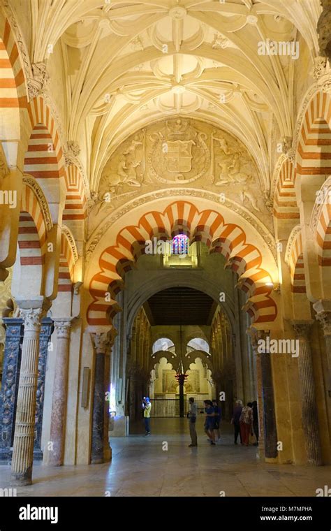 The Ceiling Of The Mosque Cathedral Of Córdoba Showcases Intricate