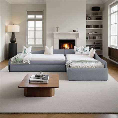 Hokku Designs L Shaped Twin Daybed With Trundle And Storage Drawer