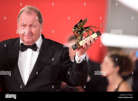 Venice Lido Of Venice 6th Sep 2014 Director Roy Andersson Poses With Golden Lion For Best