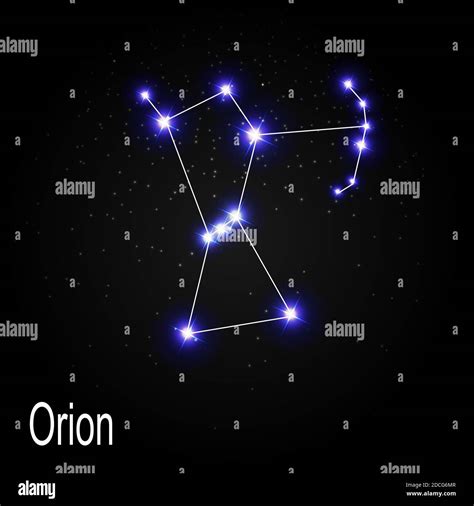 Orion Constellation With Beautiful Bright Stars On The Background Of