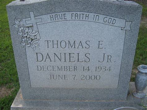 Thomas E Daniels Jr 1934 2000 Find A Grave Memorial
