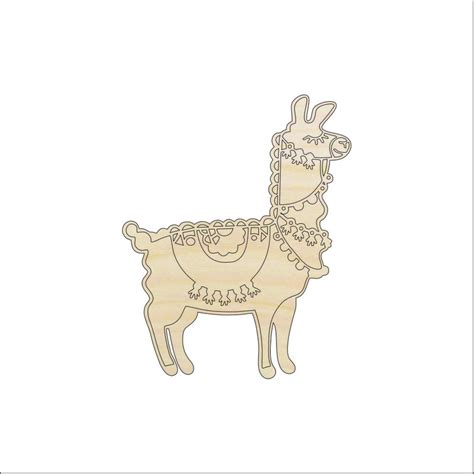 Llama Wood Cutout Etsy