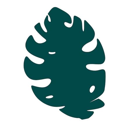 Premium Vector Monstera Leaf Icon Simple Illustration Of Monstera