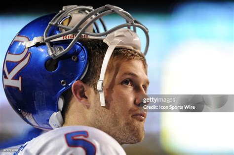 University Of Kansas Jayhawks Qb Todd Reesing Watches A Replay During News Photo Getty Images