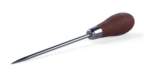 3d Scratch Awl Tool With Hardwood Handle Model Turbosquid 2161320